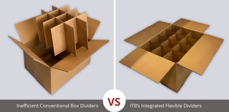 Old Cardboard Box Dividers vs. New Flexible Dividers - ITB Packaging